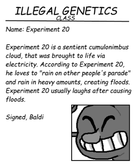 Experiment 020 | Baldi's Basics Fanon Wiki | Fandom