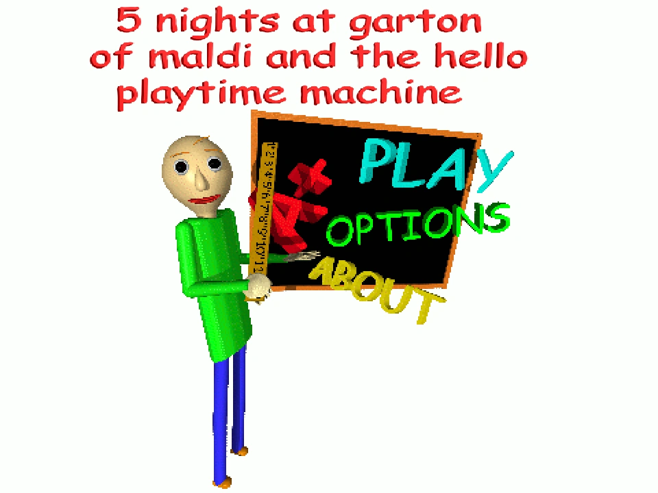 5 nights at garton of maldi and the hello playtime machine | Baldi's ...