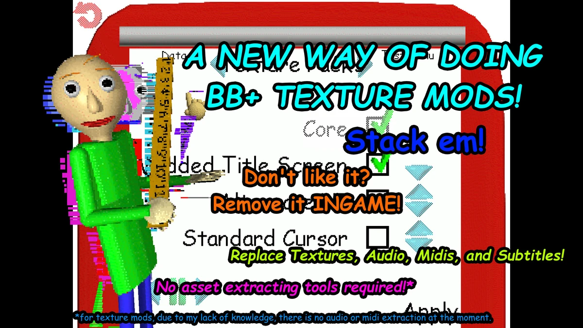 BB+ Texture Packs | Baldi Mod Wiki | Fandom