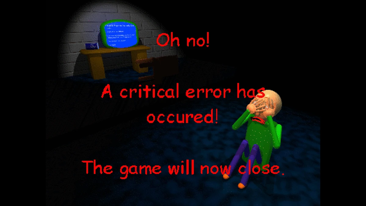 Rare Death Screen | Baldi's Basics Classic Remastered Wiki | Fandom
