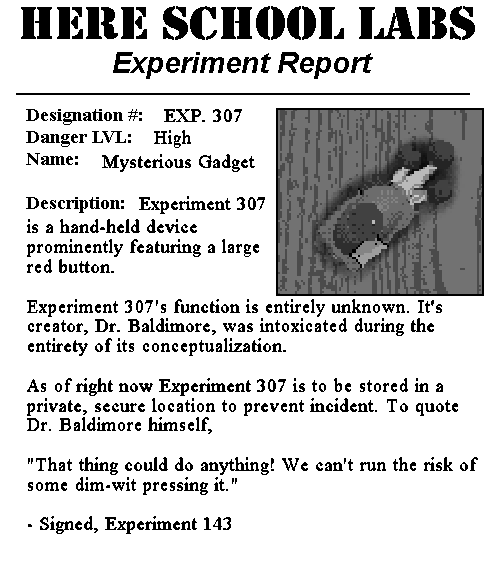 Experiment 307 | Baldi's Basics Experiments Wiki | Fandom
