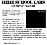 Experiment 181 | Baldi's Basics Experiments Wiki | Fandom