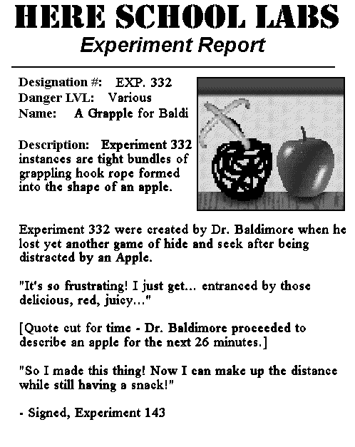 Experiment 332 | Baldi's Basics Experiments Wiki | Fandom