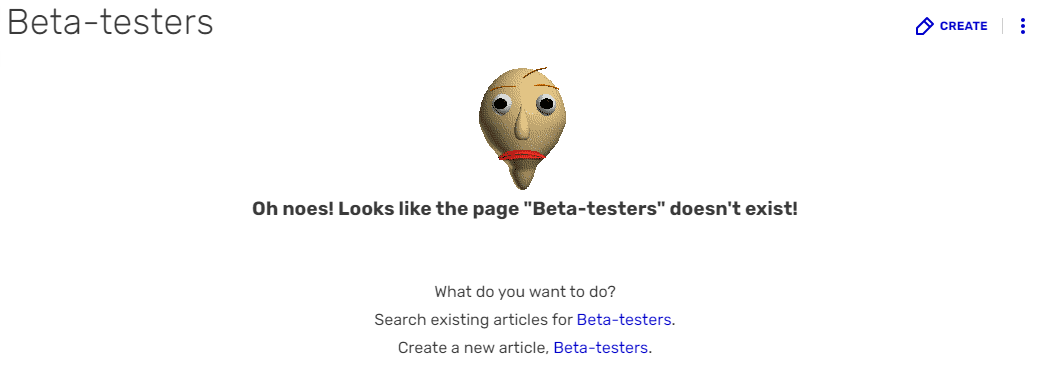 MediaWiki talk:Wiki-navigation | Baldi's Basics Wiki | Fandom