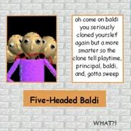 Five-Headed Baldi | Baldi's Basics Roblox Wiki | Fandom
