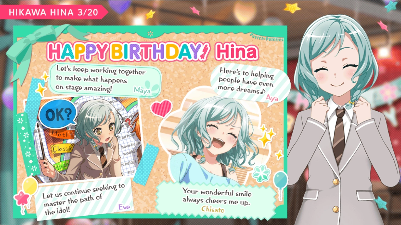Precious Birthday! (Hikawa Hina)/Card Story | BanG Dream! Wikia | Fandom