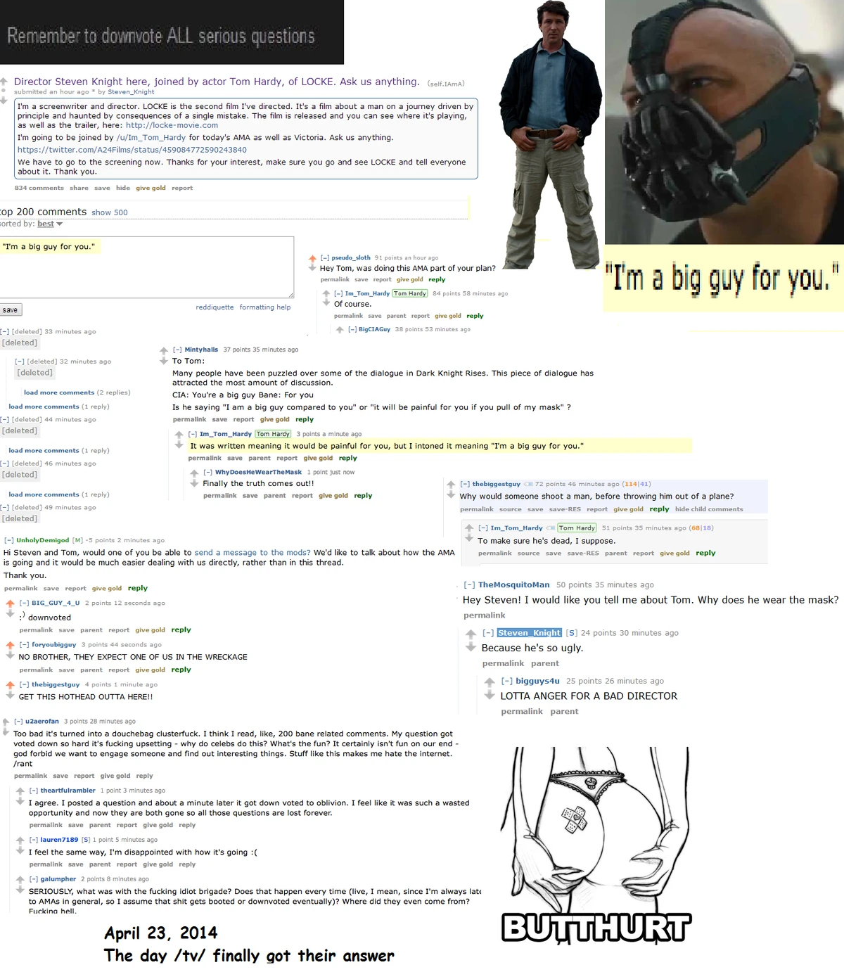 Tom Hardy Reddit AMA | Baneposting Wikia | Fandom