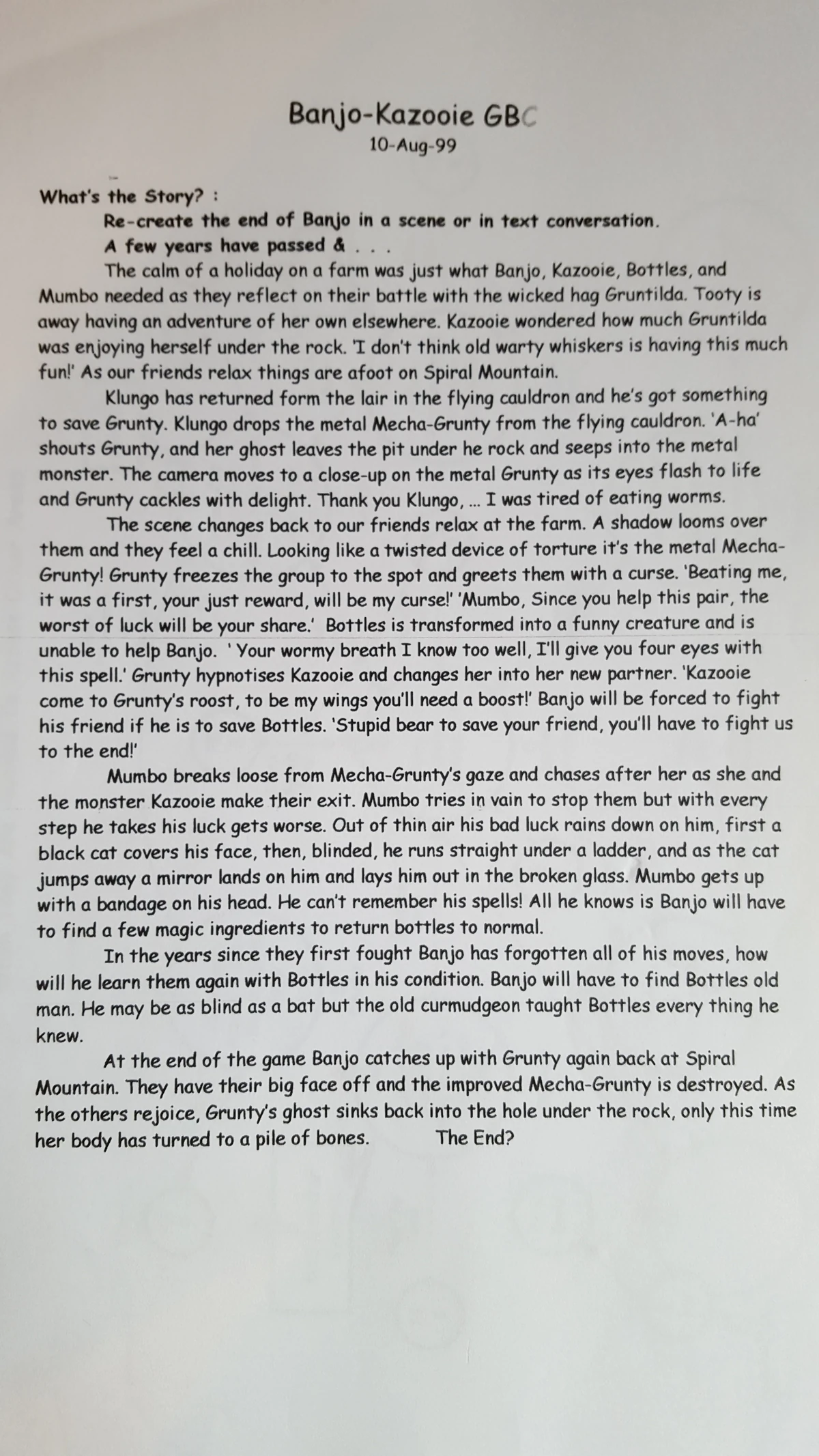 Banjo-Kazooie: Grunty's Curse | Banjo-Kazooie Wiki | Fandom