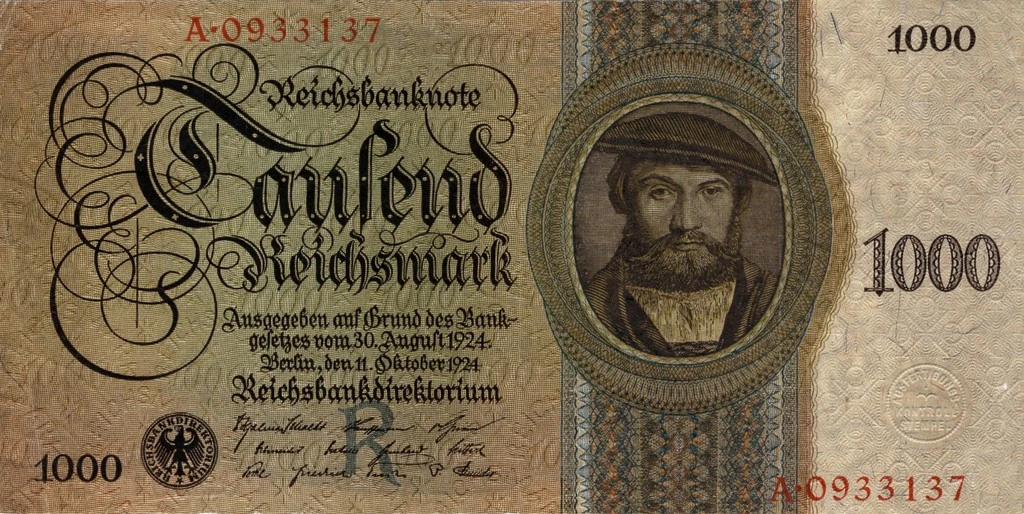 Germany/德国/Pick179/1000Marks | Banknote Wiki | Fandom