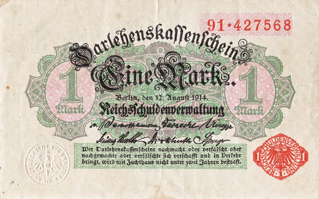 Germany/德国/Pick050/1Marks | Banknote Wiki | Fandom