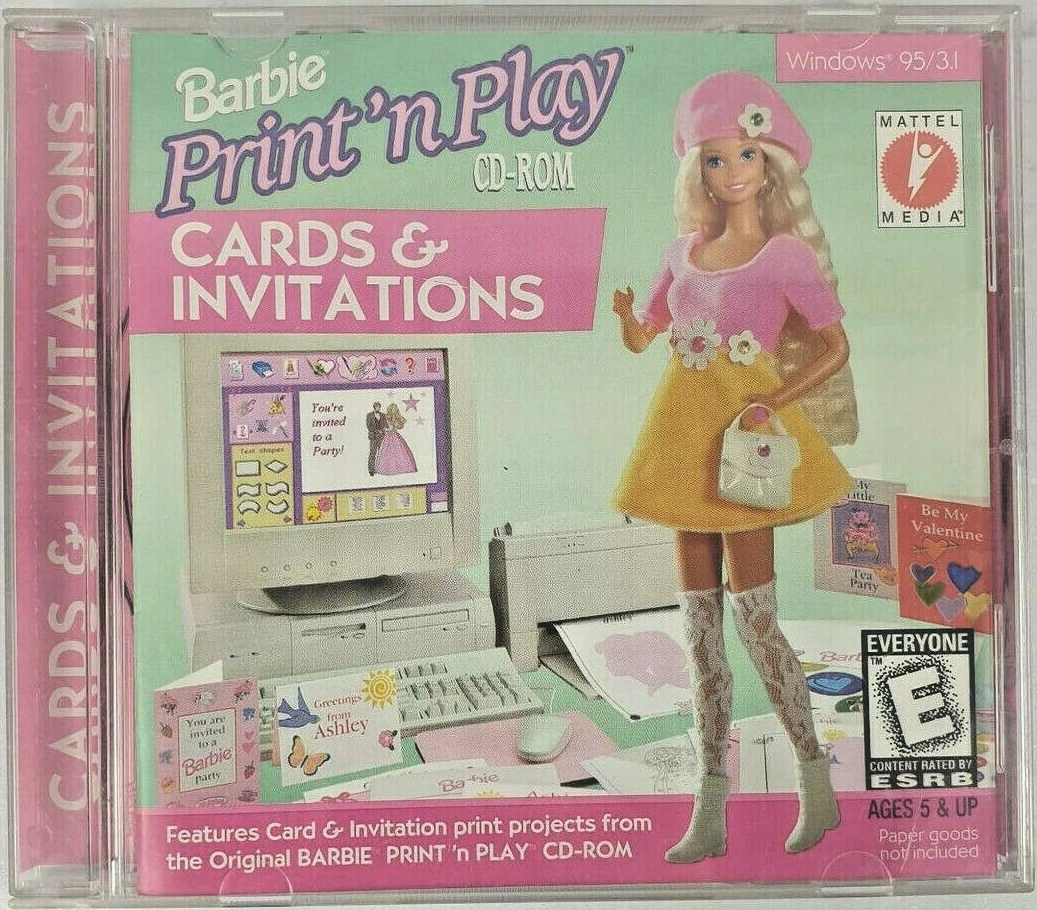 Barbie Print 'n Play: Cards & Invitations CD-ROM | Barbie Wiki | Fandom