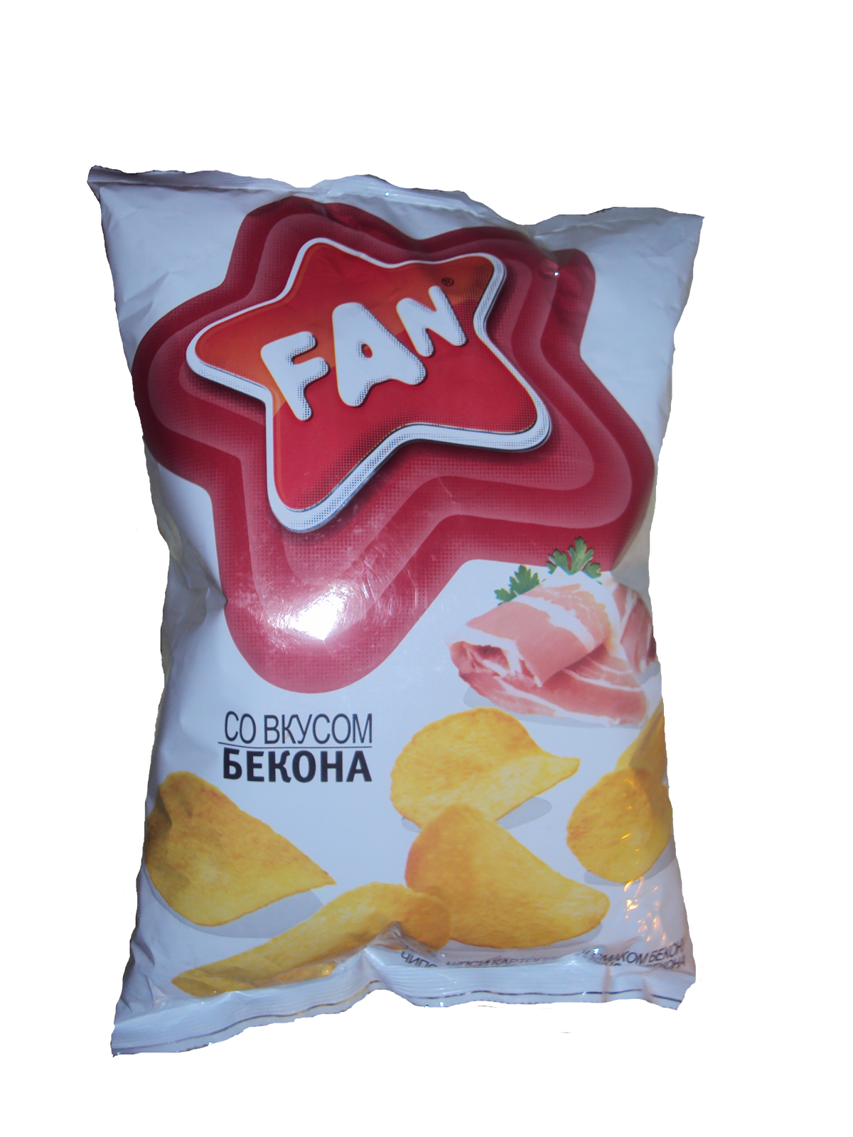 Чипсы FAN (со вкусом бекона) 120 г. | Barcode Product Database | Fandom