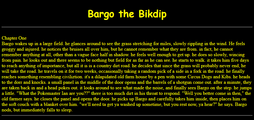 Bargo the Bikdip | Bargo the Bikdip Wiki | Fandom
