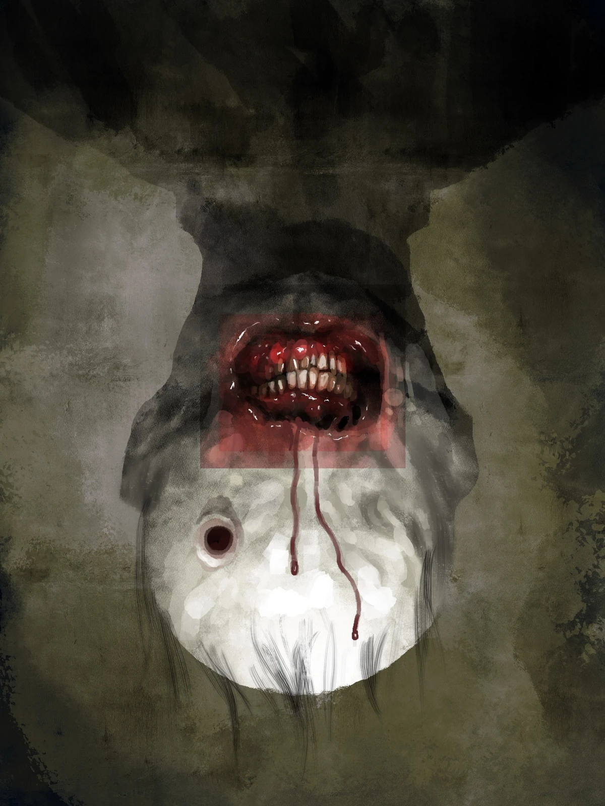 The man who lowers his head through the invisible hole in your ceiling ...