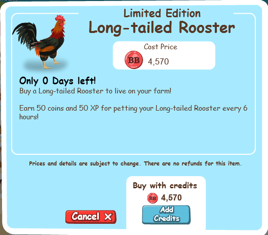 Long-tailed Rooster | Barn Buddy Wiki | Fandom