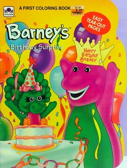 coloring book barney