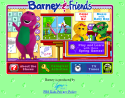 pbs kids barney coloring pages