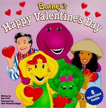 barney valentine coloring pages