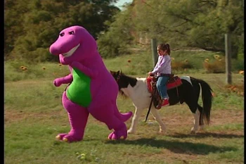 Clip, Clop Riding on a Pony | Barney Wiki | Fandom