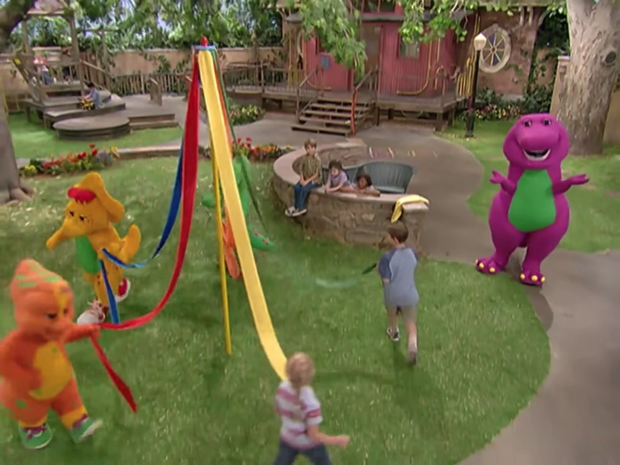 Kids Playing Ring Around The Rosie