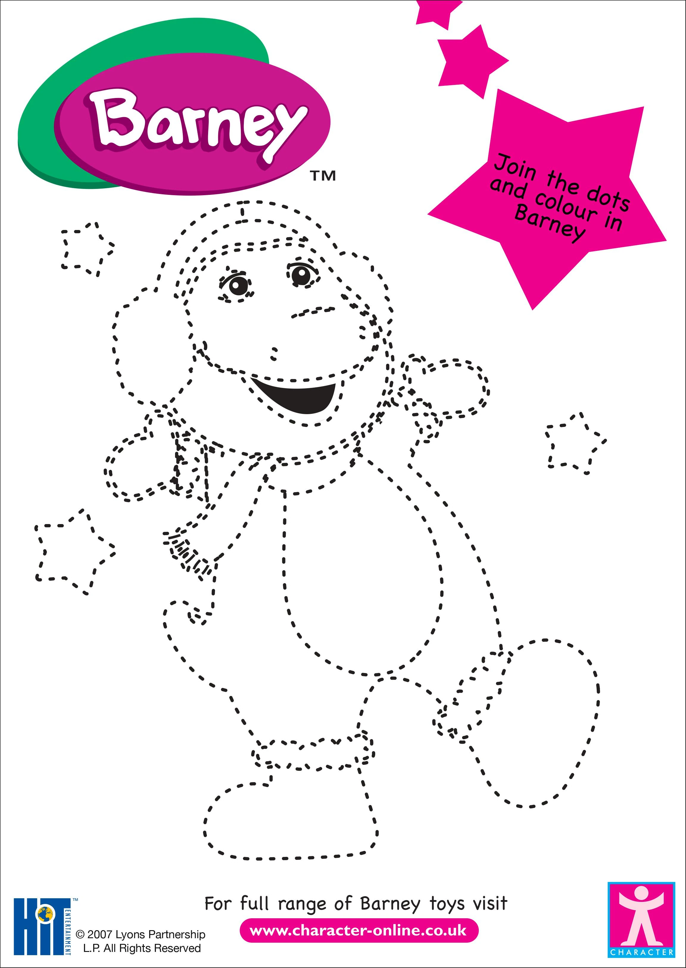 barney riff coloring pages