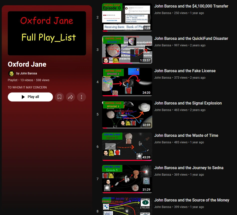 Jane Oxford (Series) | John Barosa Wiki | Fandom