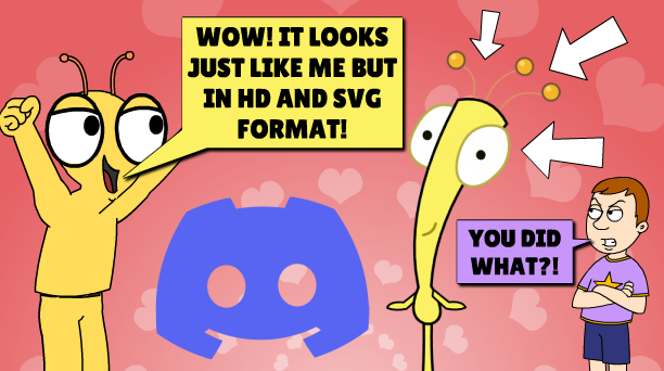Yellow Alien Makes an SVG Out of Himself/Posts It On Discord/Grounded ...