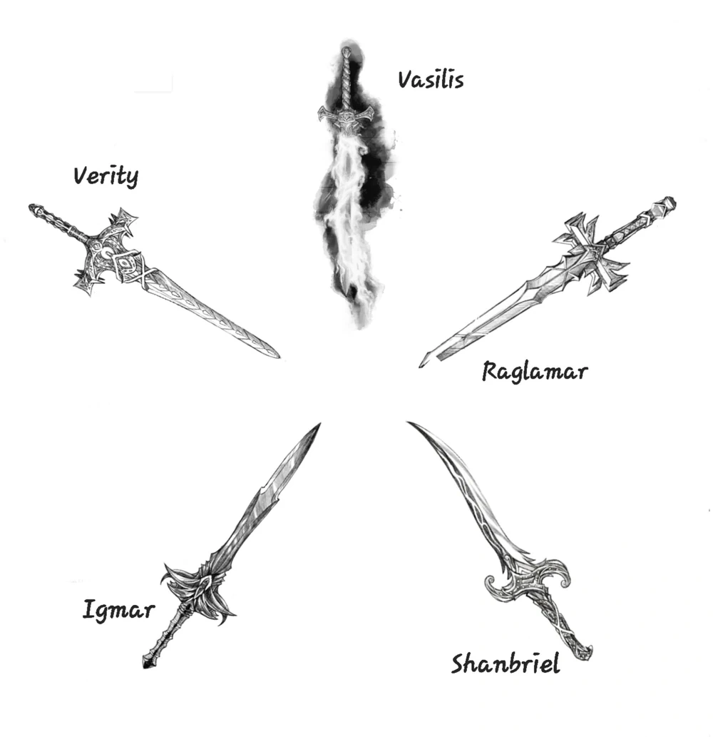 Pięć legendarnych mieczy | Baśniobór Wiki | Fandom
