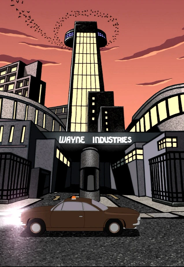 Wayne Enterprises Building Cartoon