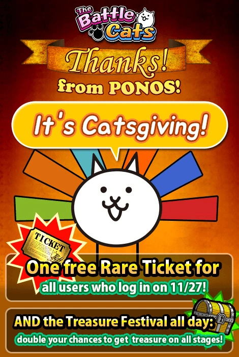 PONOS Campaigns/It's Catsgiving! | Battle Cats Wiki | Fandom