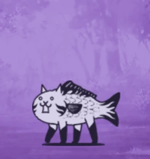 Brainwashed Fish Cat (Super Rare Cat) | Battle Cats Wiki | Fandom