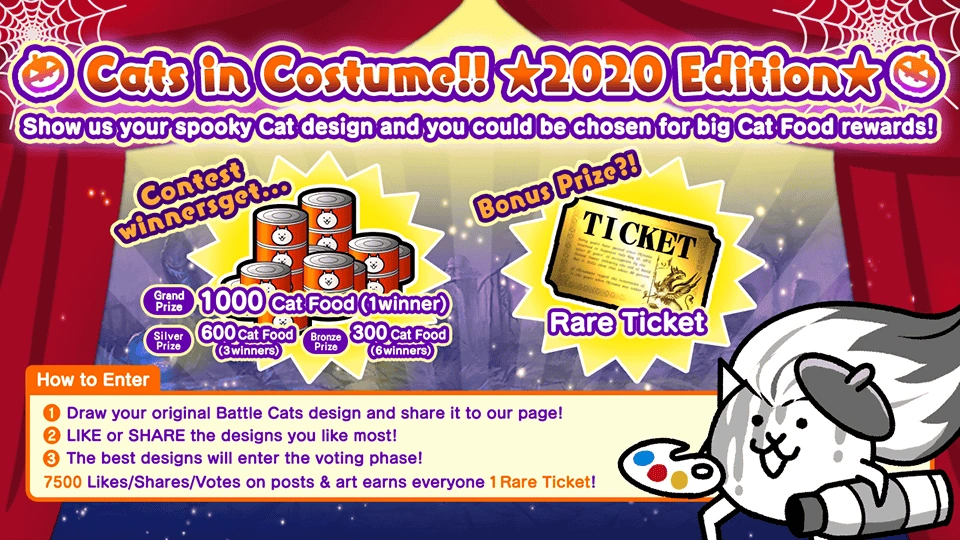 PONOS Campaigns/Cats in Costume!! ★2020 Edition★ | Battle Cats Wiki ...