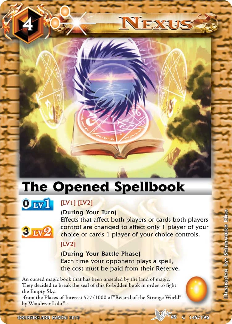 The Opened Spellbook | Battle Spirits Wiki | Fandom