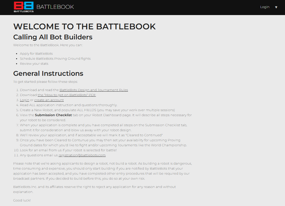 User blog:SFCJack/Draft for BattleBook | BattleBots Wiki | Fandom