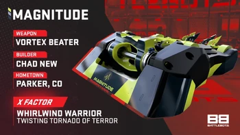 Magnitude | BattleBots Wiki | Fandom