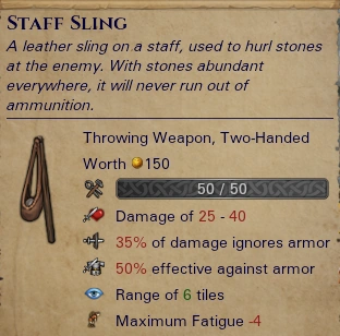 Staff Sling | Battle Brothers Wiki | Fandom