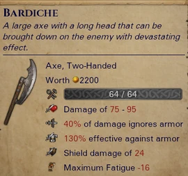 Bardiche | Battle Brothers Wiki | Fandom