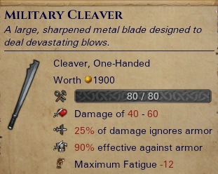 Military Cleaver | Battle Brothers Wiki | Fandom