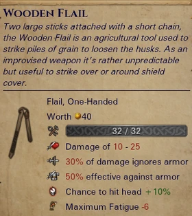 Wooden Flail | Battle Brothers Wiki | Fandom