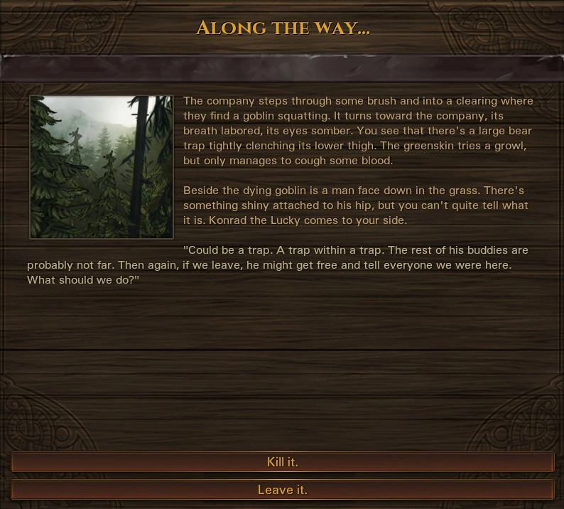 Greenskins Trapped Goblin | Battle Brothers Wiki | Fandom