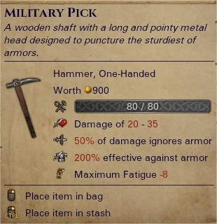 Military Pick | Wiki Battle Brothers | Fandom