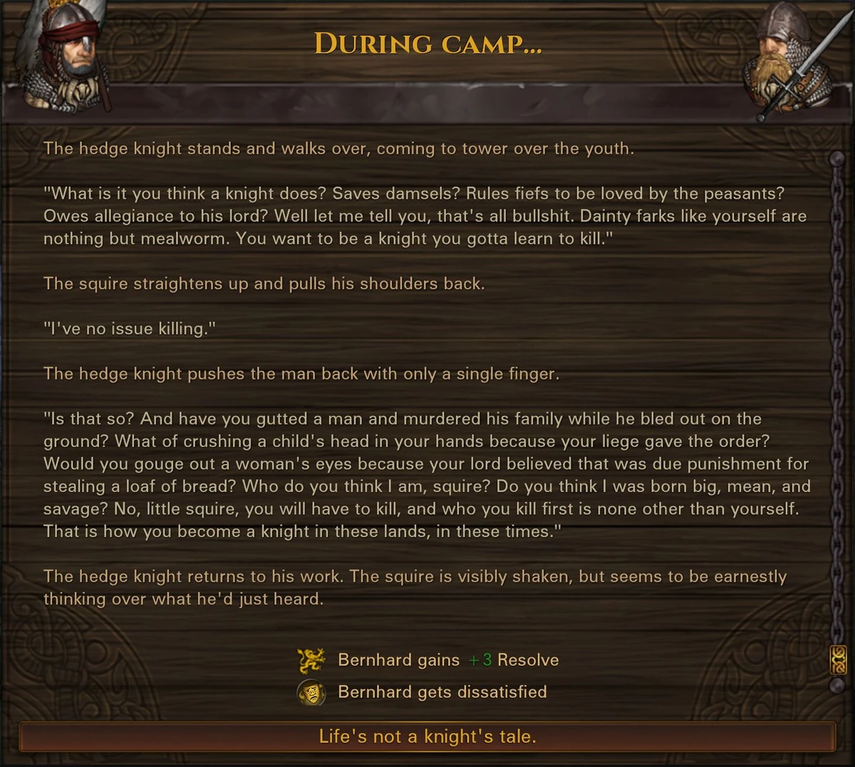Squire vs Hedge Knight | Battle Brothers Wiki | Fandom