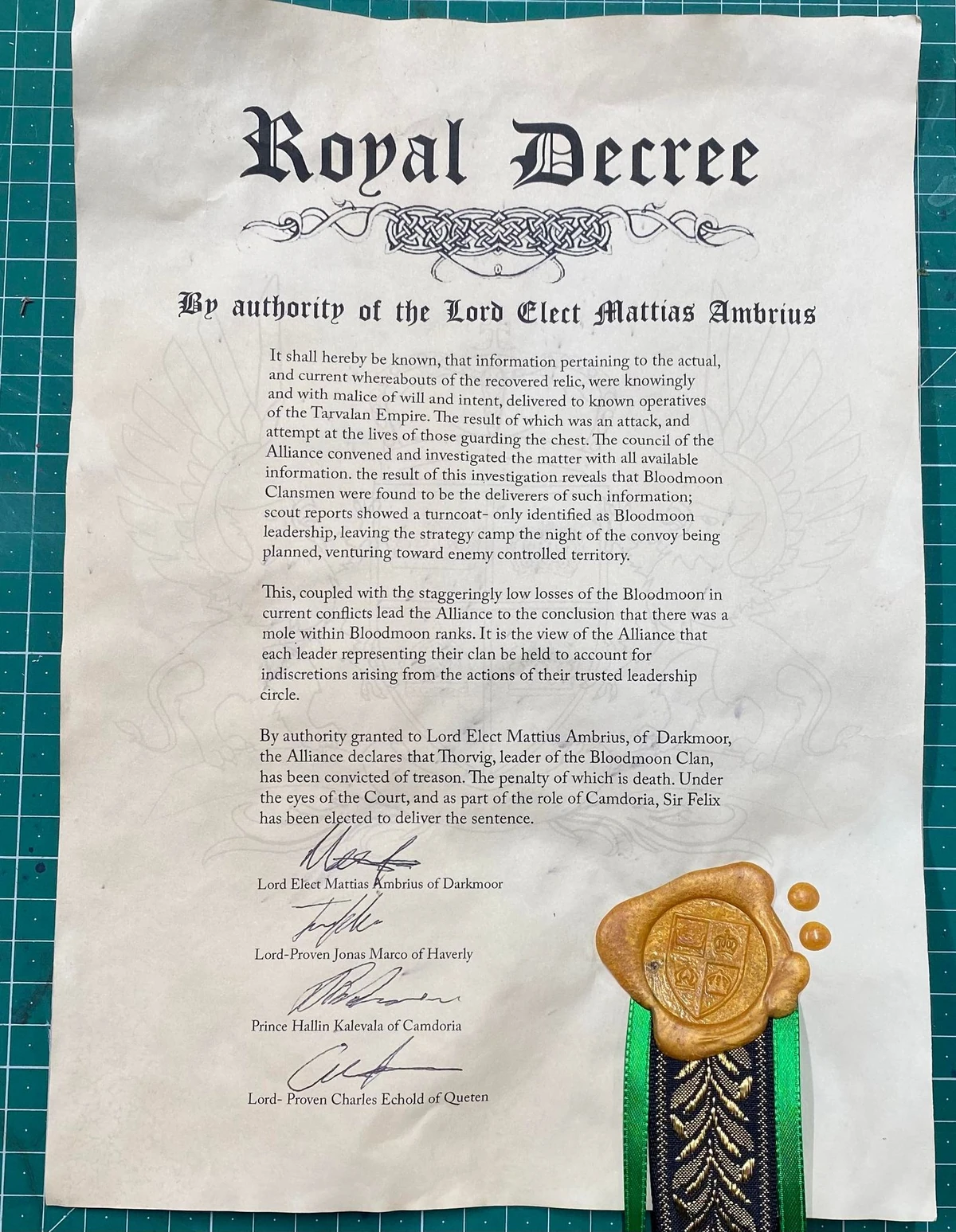 The Royal Decree at Stalfost | Battlecry LARP - Markoth Wiki | Fandom
