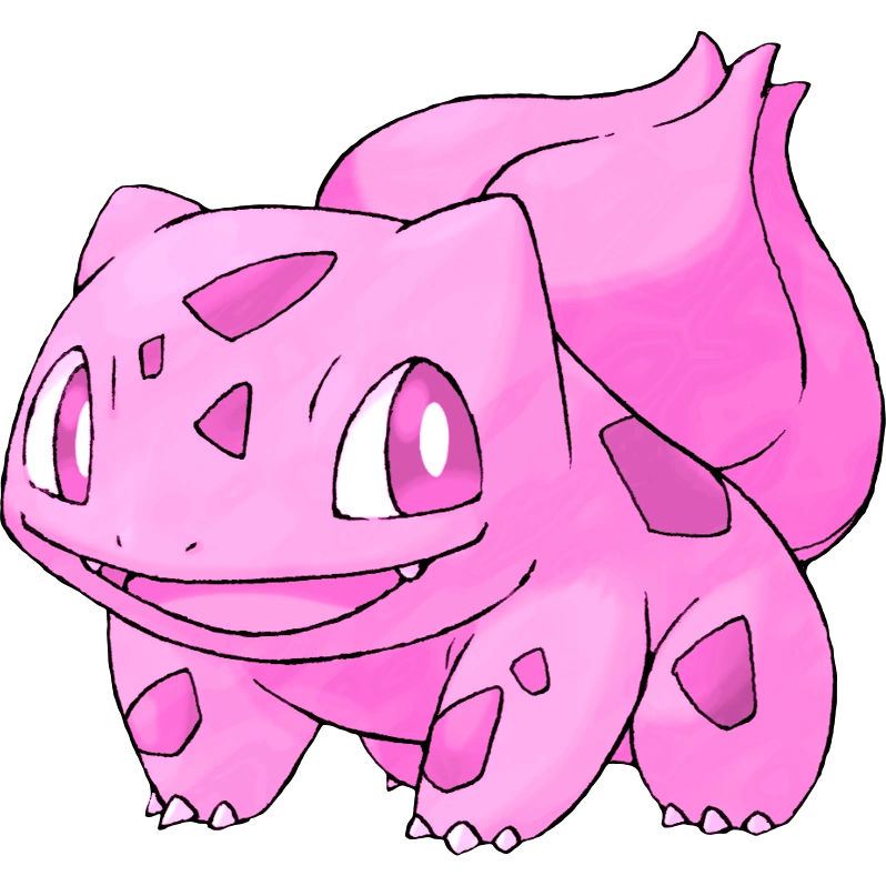 Pink Pokemon Bulbasaur
