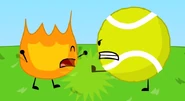 Firey and Tennis Ball | Battle for Dream Island Wiki | Fandom