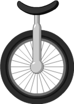 Unicycle Clipart Black And White Flower