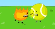 Firey and Tennis Ball | Battle for Dream Island Wiki | Fandom