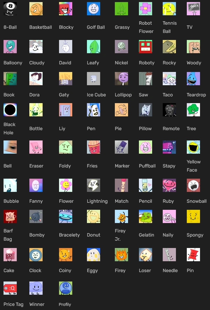 User blog:Horizontalshading/All 67 Contetsants in bfb/tpot | Battle for Dream Island Wiki | Fandom