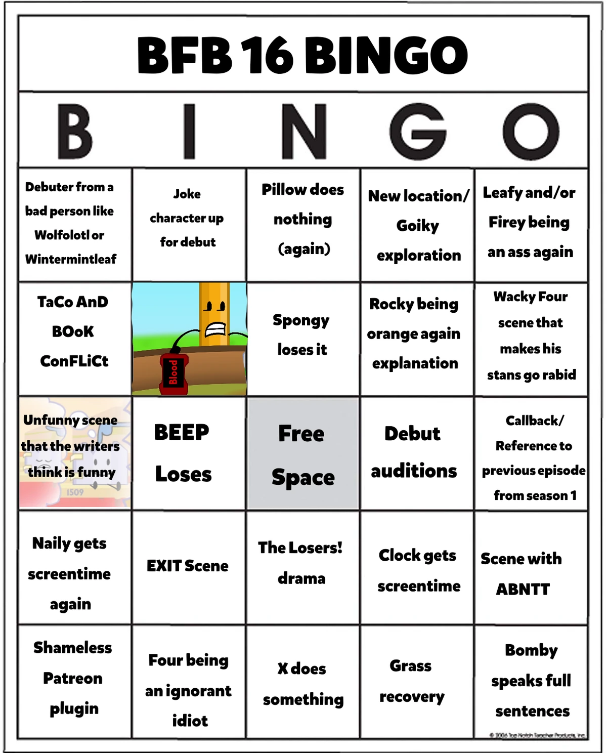 User blog:ProblematicPeriwinklePlum/BFB 16 Bingo | Battle for Dream ...