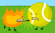 Firey and Tennis Ball | Battle for Dream Island Wiki | Fandom
